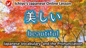 How to say "beautiful" in Japanese | 美しい (うつくしい、utsukushī) | Ichiyo's Japanese Learning Site