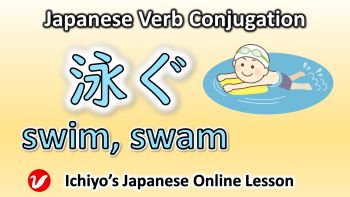 Verb Conjugation「泳ぐ (およぐ、oyogu)」swim, will swim | Learn Japanese ...